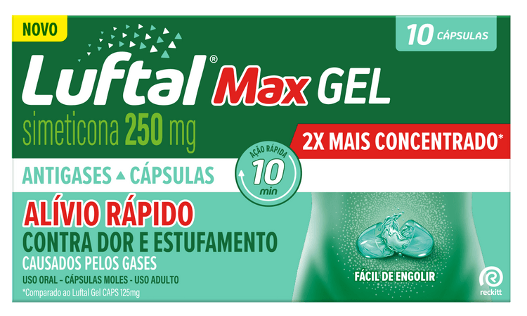Luftal Max Gel 250mg | Luftal Brazil